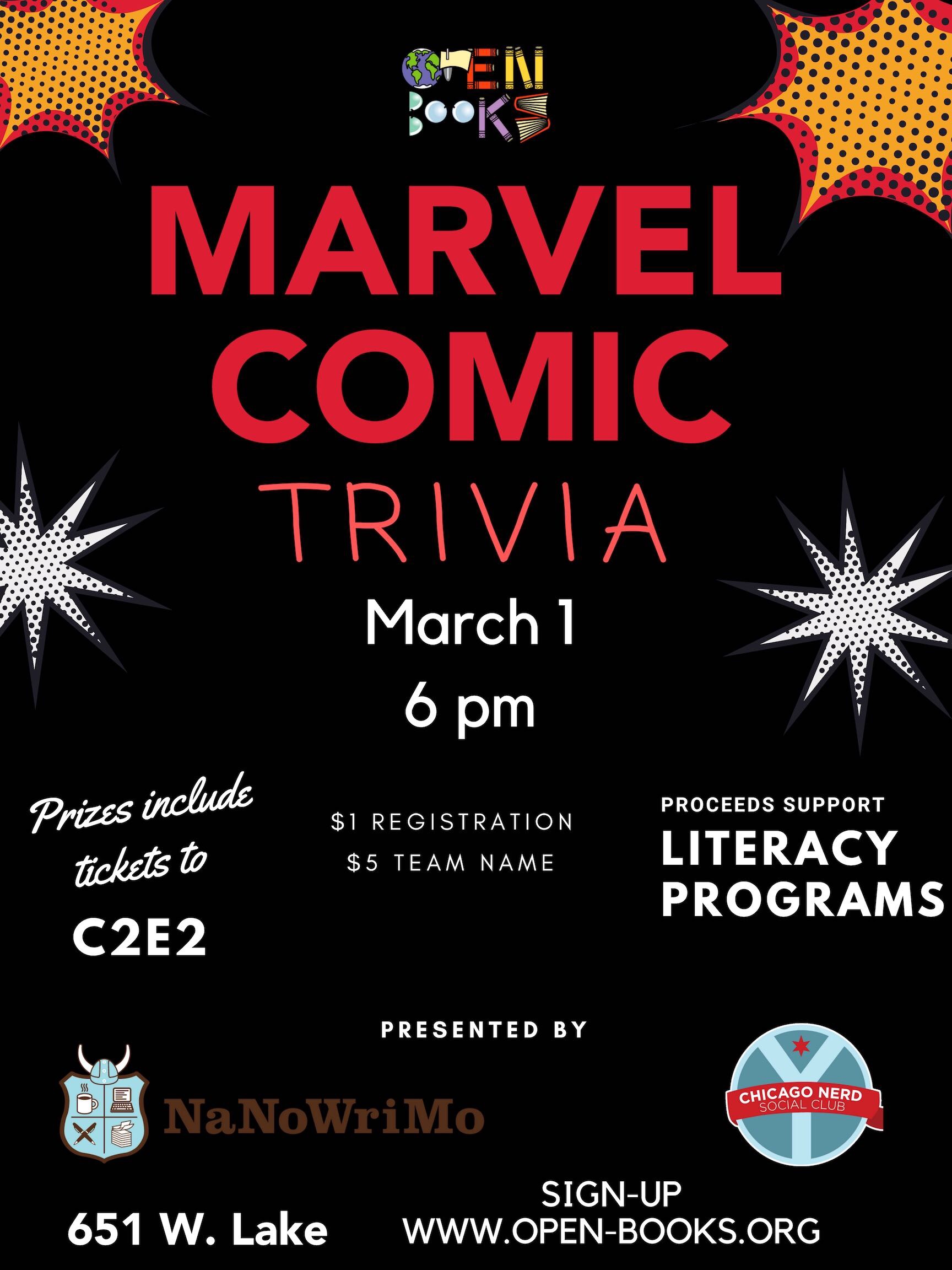 Comic Book Trivia - Open Books